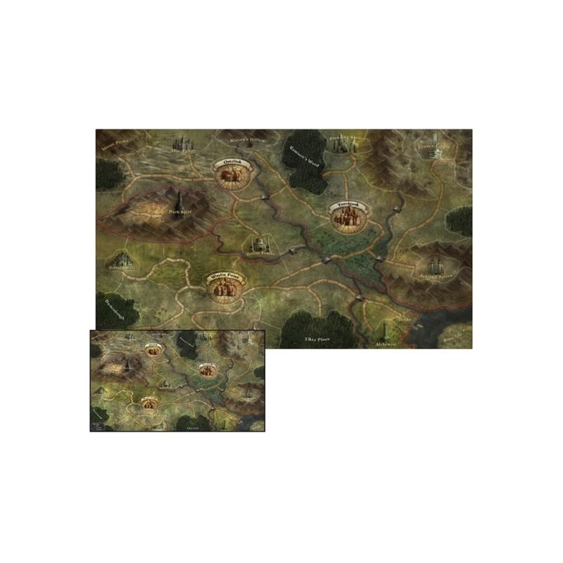Oversized Cloth World Map - Folklore: The Affliction (Tappetino)
